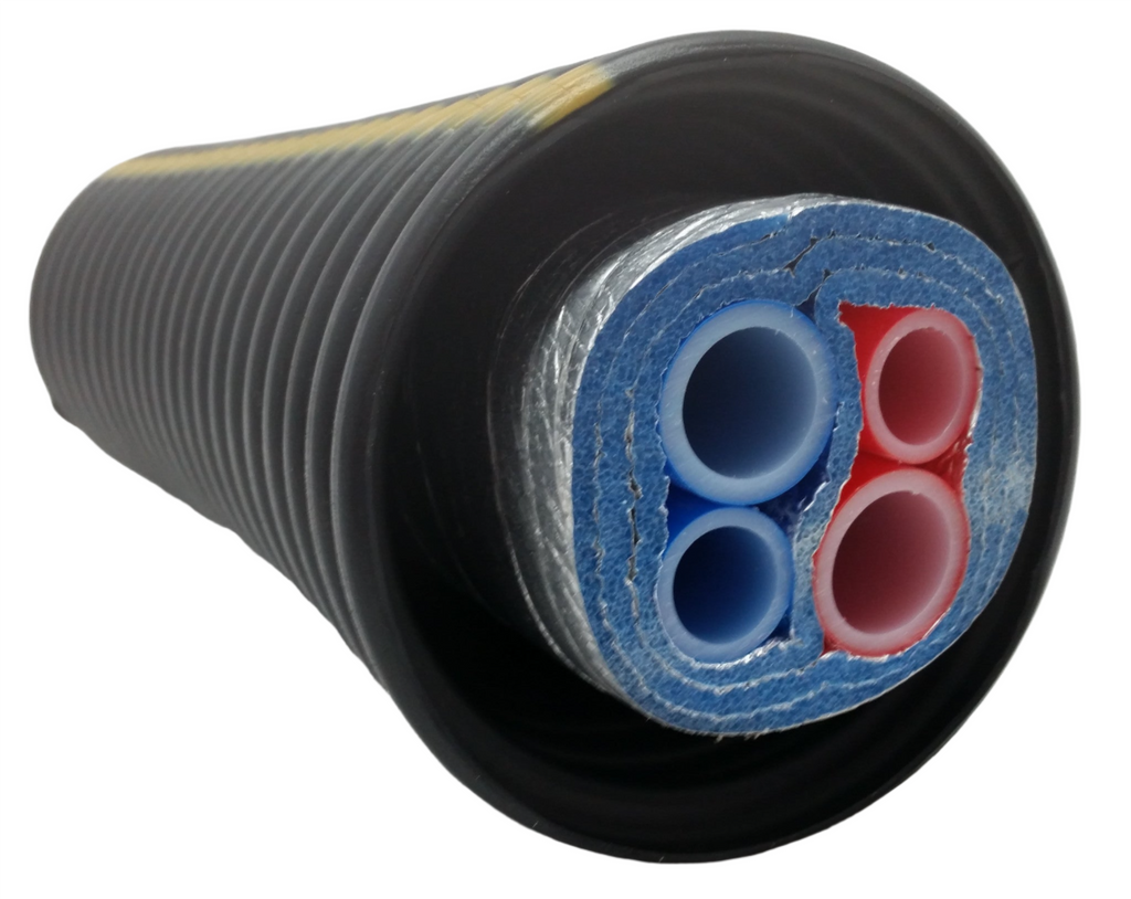 Insulated Pipe 3 Wrap, (2) 1" Oxygen Barrier (2) 1" Oxygen Barrier lin ...