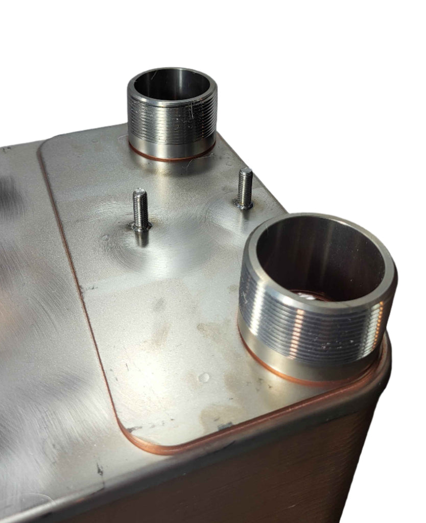 10"x20" Brazed 40 Plate Heat Exchanger-2" MPT – BadgerPipe