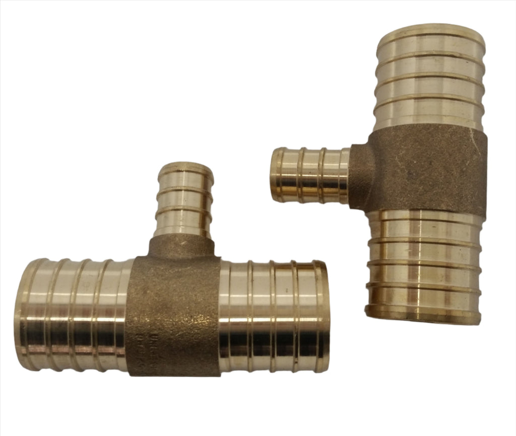 1"x1"x1/2" Pex Crimp Tee--LEAD FREE! Bag of 4 – BadgerPipe