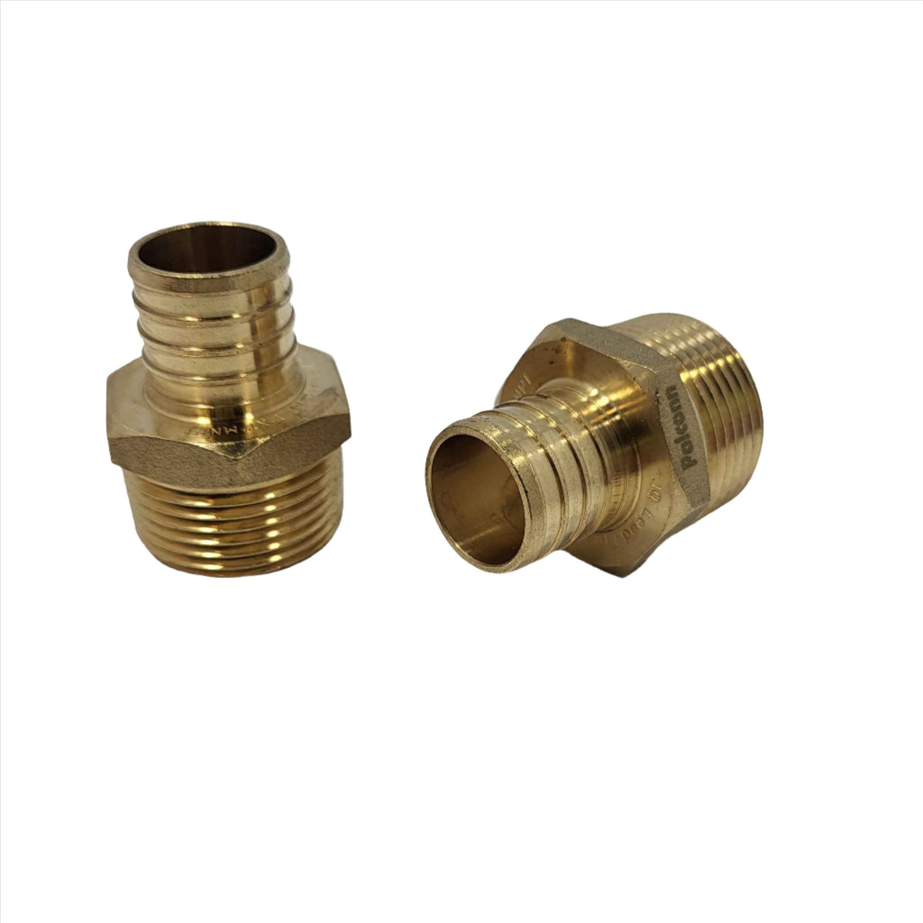 1" Pex crimp MPT (Male Pipe Thread) Bag of 10 – BadgerPipe